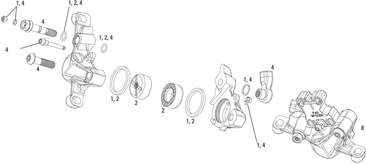 SRAM XX (2012-2016) Brake Caliper Spare Parts | bike-components