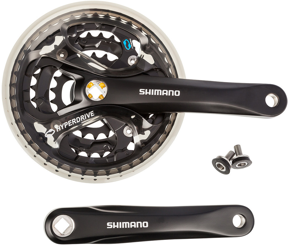 Shimano Acera Kurbelgarnitur FC-M361 Vierkant mit Kettenschutzring ...