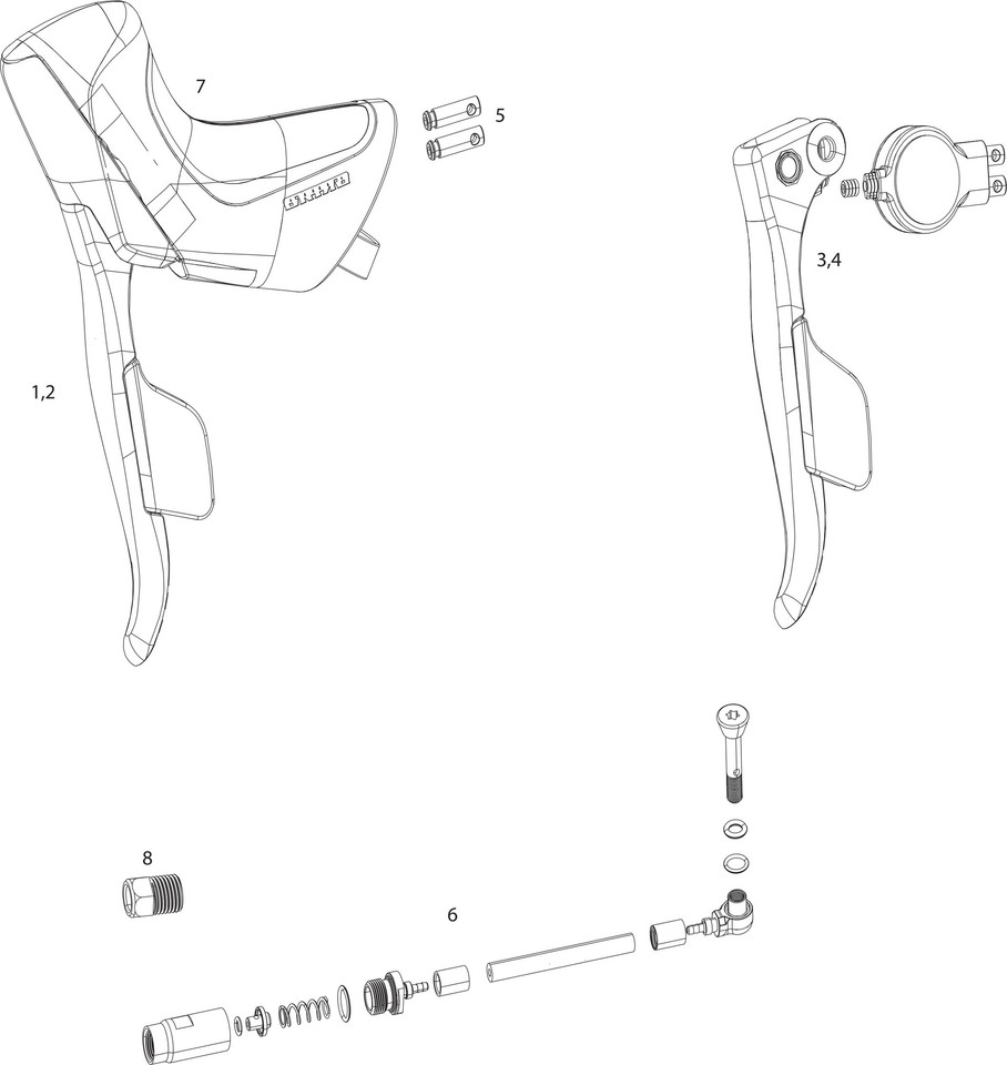 SRAM Red eTap® HRD Shift/Brake Lever Parts | bike-components
