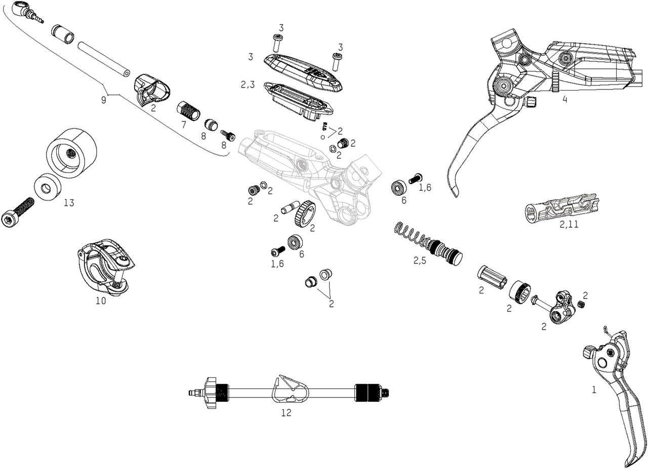 SRAM Ersatzteile G2 Ultimate (A1) Bremshebel (2020) | bike-components