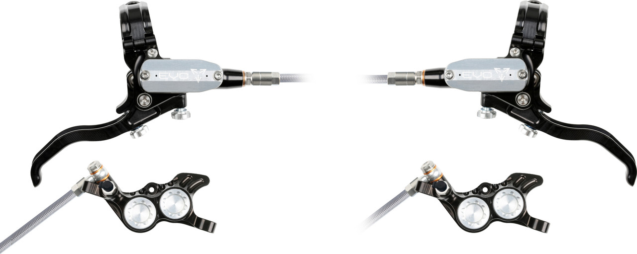 Hope EVO GR4 Disc Brake Set with braided steel hose - bike-components