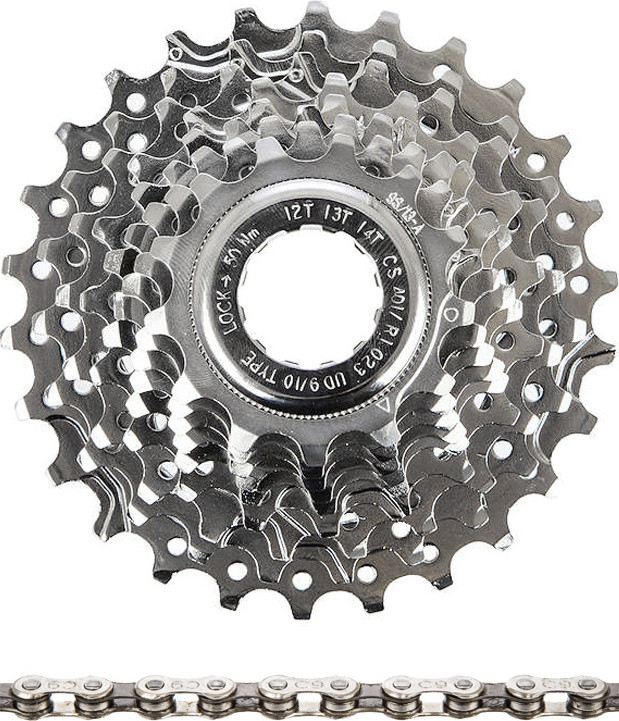Campagnolo Veloce 9-speed Cassette & Record Chain Set | bike-components
