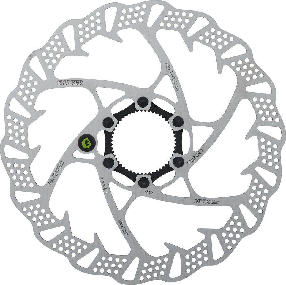 GALFER Fixed Disc Shark 1,8 mm MTB Center Lock Bremsscheibe - bike ...