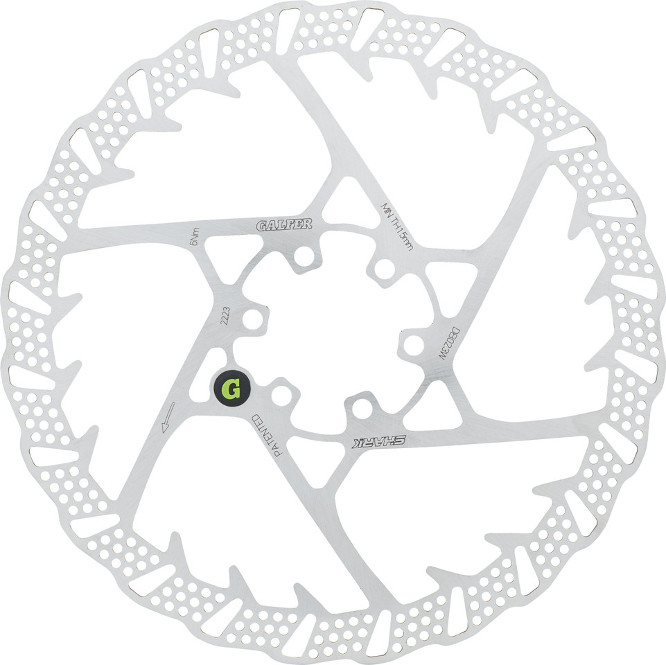 GALFER Fixed Disc Shark 2 mm MTB 6-bolt Brake Rotor | bike-components