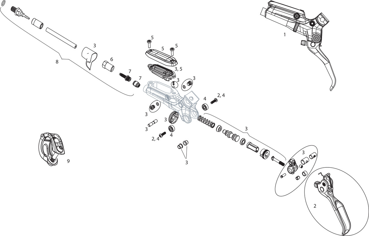 SRAM Guide RSC (A1) Brake Lever Parts (2015-2016) | bike-components