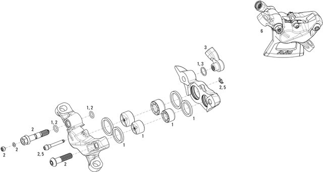 SRAM Ersatzteile Guide R/RS (A1) Bremssattel (2015-2016) | bike-components