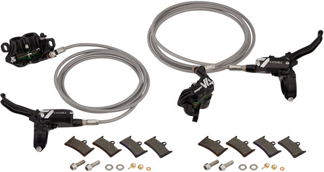 Hope Tech 4 V4 Front+Rear Disc Brake Set w/ Steel Braided Hose - bike ...